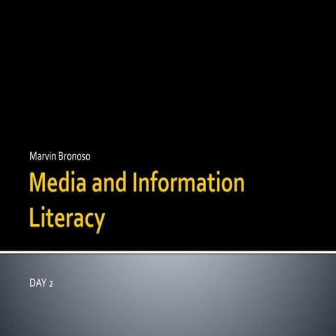Media and Information Literacy 102 | PPT