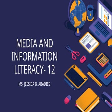 Media and Information Literacy Lesson Number 1 | PPT