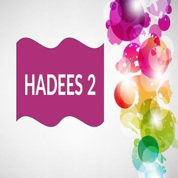 Hadees says Any good word is charity.pptx