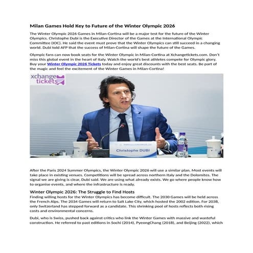 Milan Games Hold Key to Future of the Winter Olympic 2026.docx