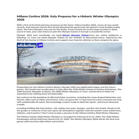 Milano Cortina 2026 Italy Prepares for a Historic Winter Olympics 2026.docx