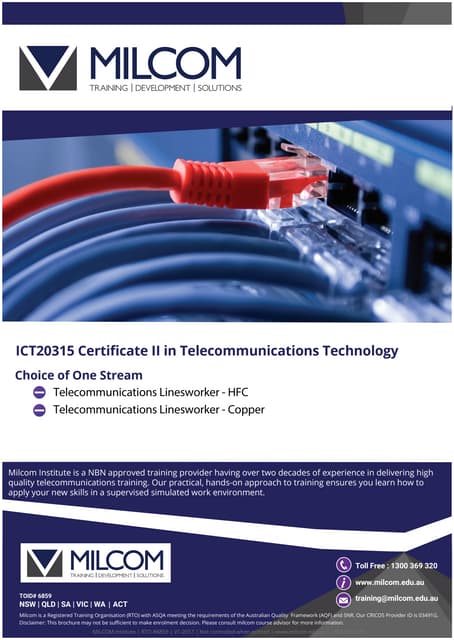 ASGI_CertIII_Telecommunications | PDF