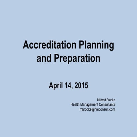 Accreditation Presentation for COMAR Regulation | PPT