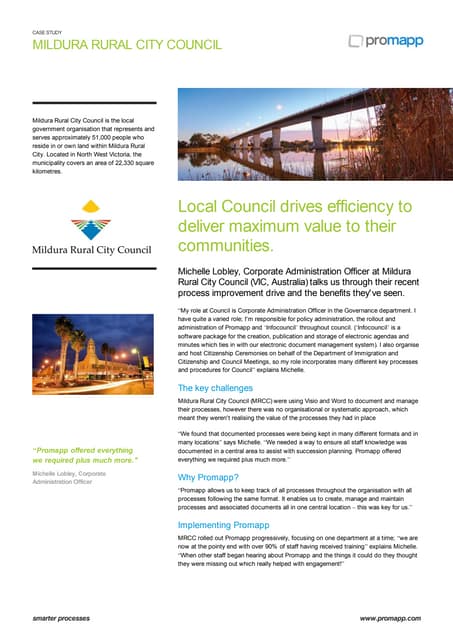Promapp Case Study Taupo District Council | PDF