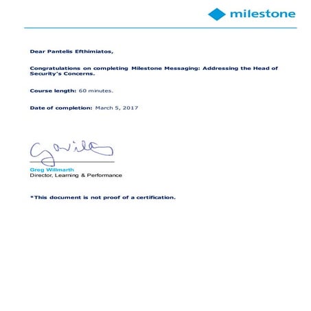 Milestone eight certificates | PDF