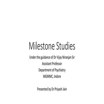 Milestone studies | PPTX
