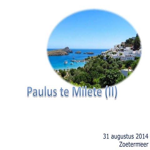 Paulus te Milete (II) | PPT