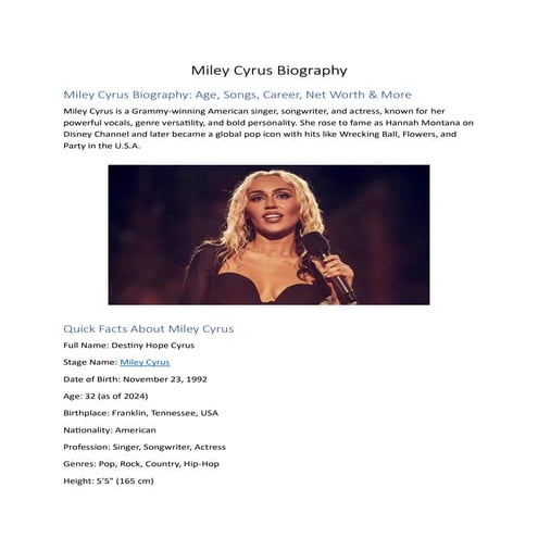 Miley Cyrus Biography The Celeb Post.pdf
