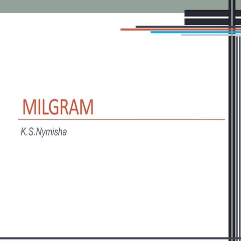 Milgram | PPTX | Science