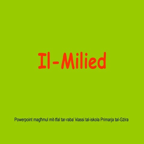 Milied children's ppt final | PPT