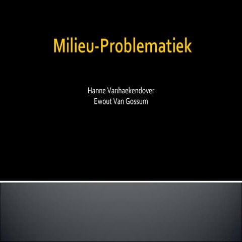 Milieu | PPT | Environment | Science