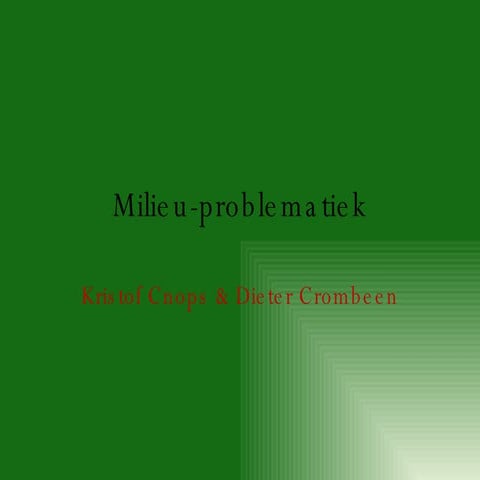 Milieu | PPT
