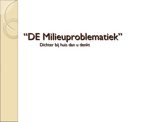 Milieuproblemen | PPT