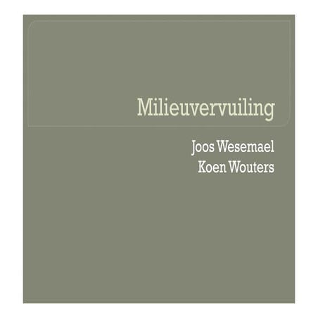 Milieu | PDF