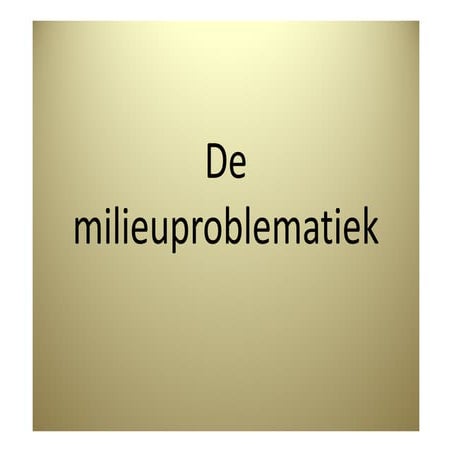 Milieu | PPT
