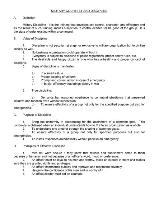 Military courtesy and discipline | PPT
