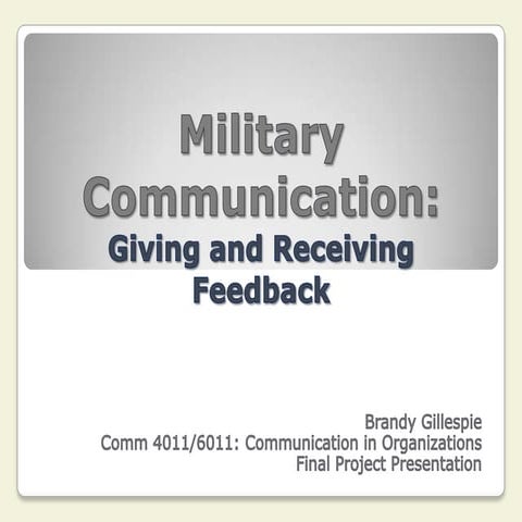 Military Communication Presentation Ministry Of Defence And Veteran