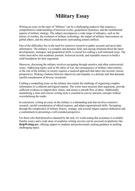 Army Leadership Essay | PDF