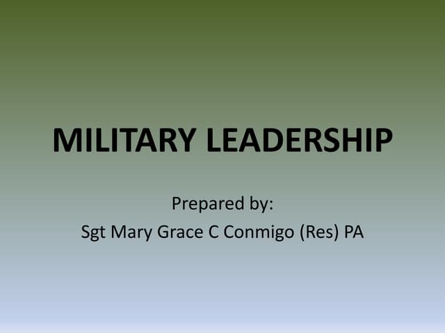 Basic army leadership | PDF
