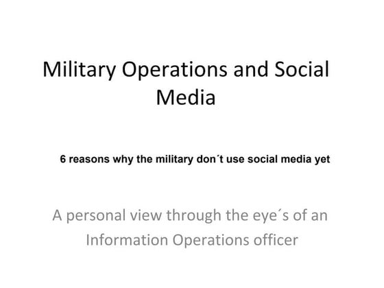 5 Social Media Tips for Military Leaders-Fort Sam Houston | PPT
