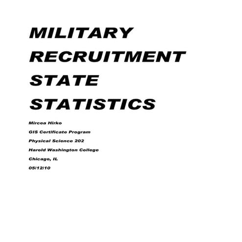 Military Recruitment Statistics United States | PDF