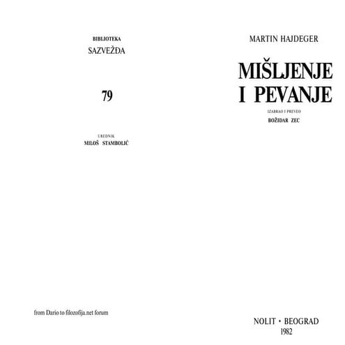 mišljenje i pevanje | PDF