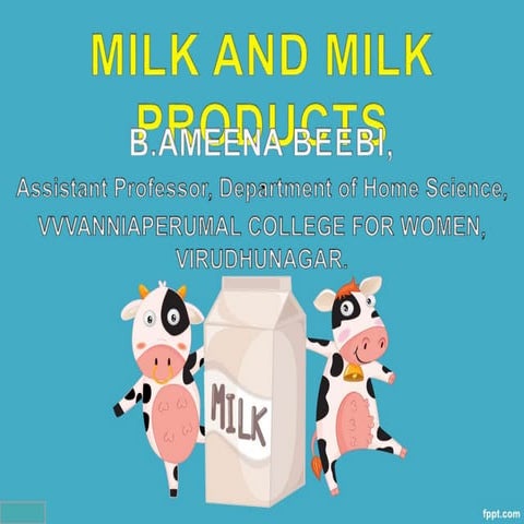 Physical and chemical properties of milk | PPT