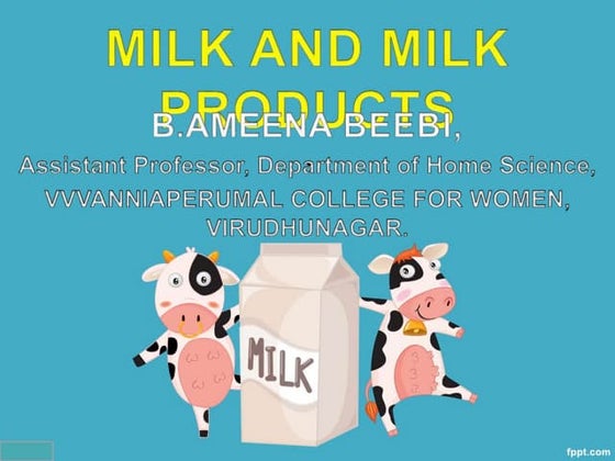 Physical and chemical properties of milk | PPT | Chemistry | Science