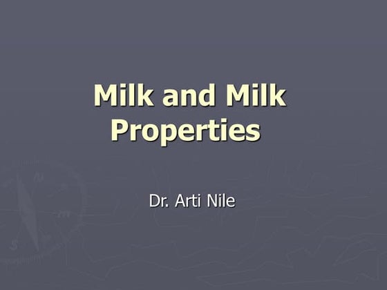 Physical and chemical properties of milk | PPT | Chemistry | Science