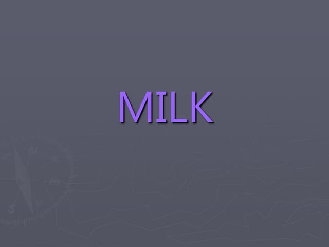 Physical and chemical properties of milk | PPT