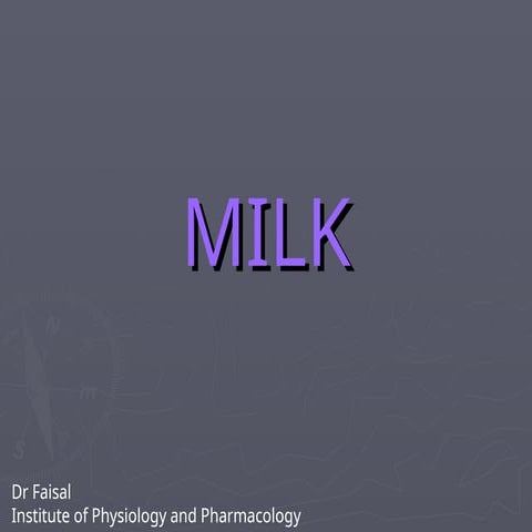 Physical and chemical properties of milk | PPT