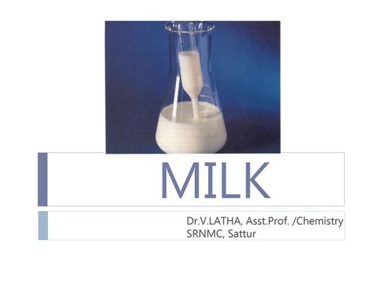 MILK PROCESSING | PPT | Chemistry | Science