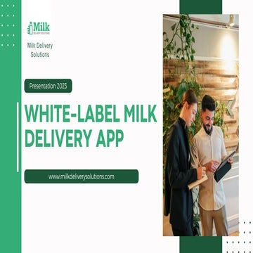 On Demand Milk Delivery App Solutions By Icoderz Solutions | PDF