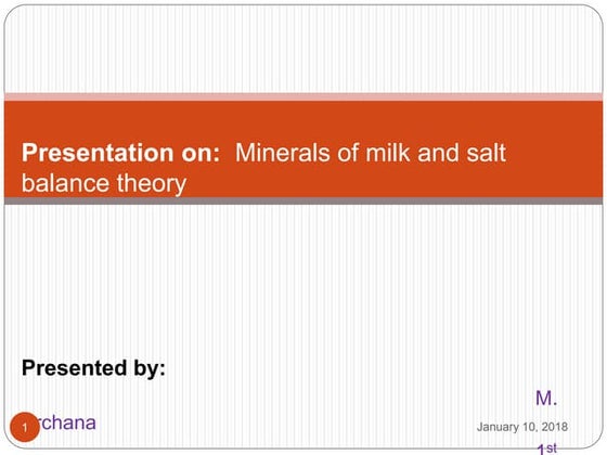 Factors Affecting Composition of Milk | PPTX | Food & Drink