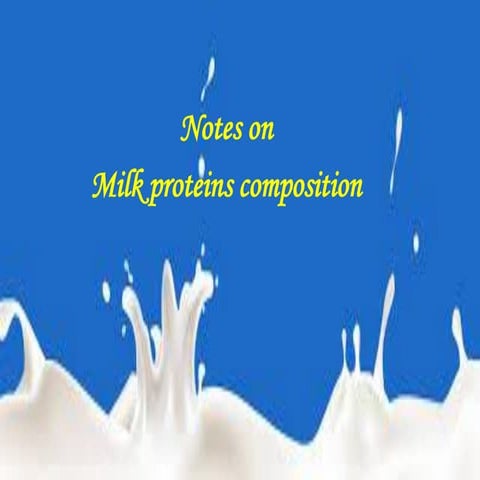 Milk protein introduction. | PDF