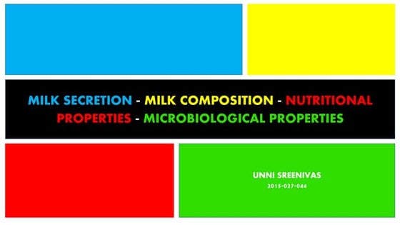 composition of milk and its nutritive value | PPTX | Chemistry | Science