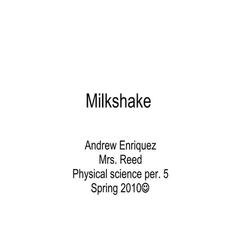 Milkshake | PPT