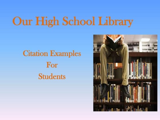 The library a matter of perception | PPT