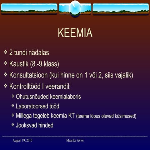 Millega tegeleb keemia | PPT