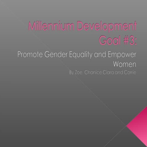 Promote gender equality and empower women | PPT