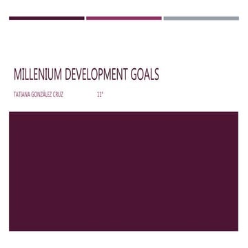 Millenium development goals-Evaluation | PPT
