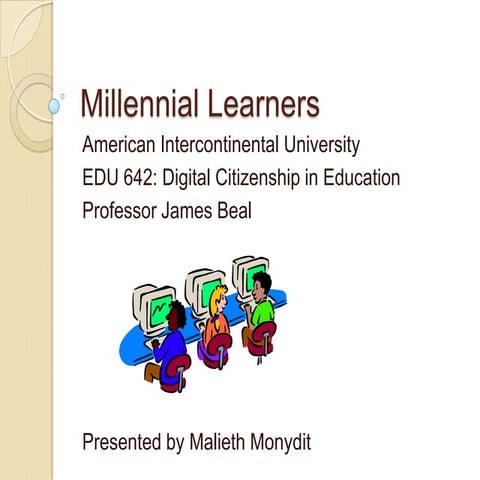 Millennial learners | PPTX | Internet | Computing