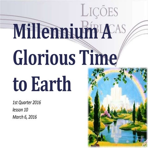 Millennium a glorious time to earth | PPTX