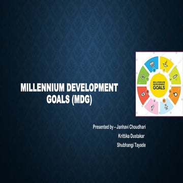 Millennium Development Goals Mdgs 1 Pptx