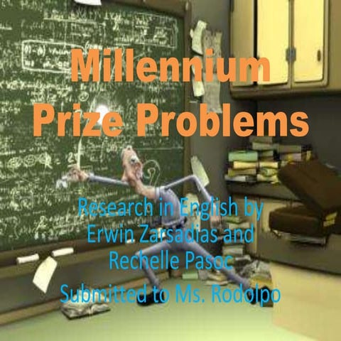 Millennium prize problems powerpoint presentation | PPTX