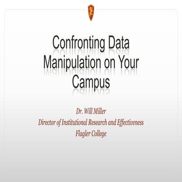 Confronting Data Manipulation | PPT