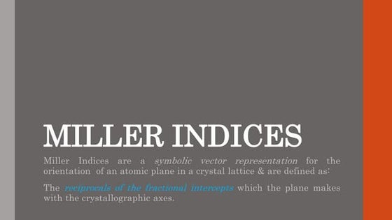 Crystallographic planes and directions | PPT
