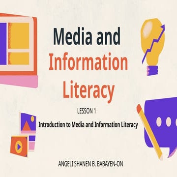 Media, information and technology literacy | PPTX