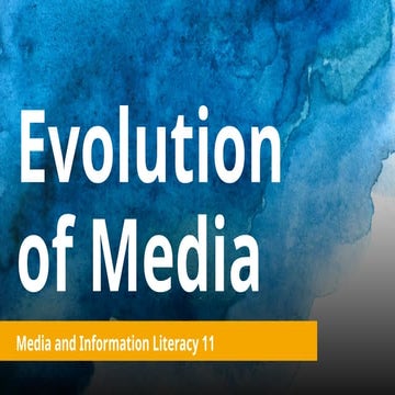 Media and Information Literacy Grade 11 Lesson 2 | PPTX