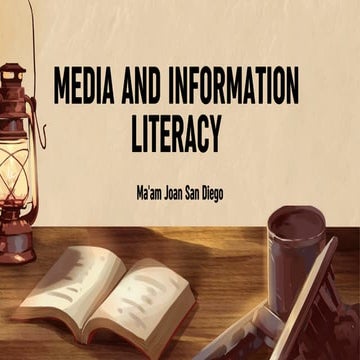 MIL LESSON 2 informatuion, media, literacy mil for senior high school | PPT